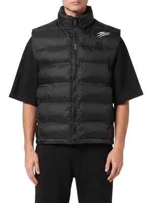 PLEIN SPORT Padded Nylon Vest - Black