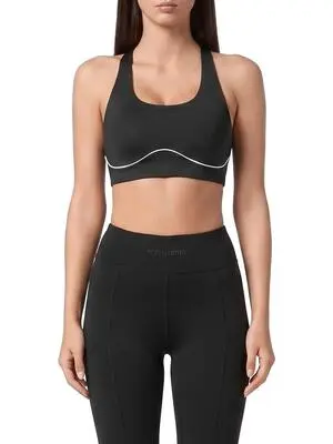 PLEIN SPORT Sports Top With Contrast Piping - Black