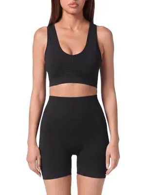 PLEIN SPORT Seamless Sports Top - Black