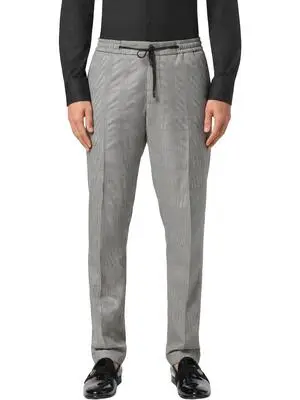 Philipp Plein Printed Slim Fit Drawstring Trousers - Black