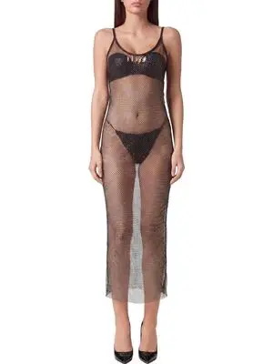 Philipp Plein Embellished Maxi Dress - Black