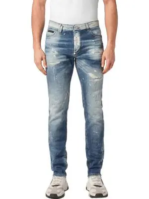 Philipp Plein Slim Fit Jeans - Blue