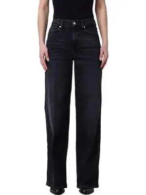 7 For All Mankind Wash Wide Leg Jeans - Black