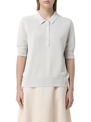 Studio Nicholson Coloured Paper Knit Polo Shirt - Ice