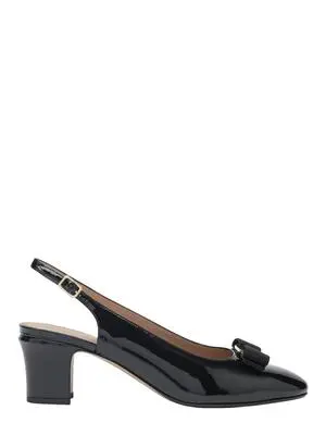 FERRAGAMO Ferragamo Vara Patent Leather Slingback Pumps Black