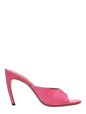 Attico The Attico Betta Satin Mules Fuchsia