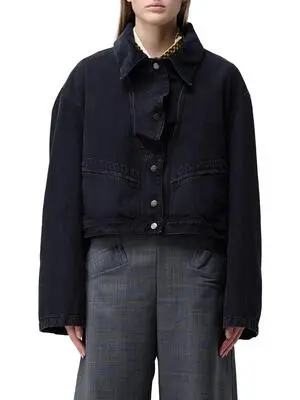 MAISON MARGIELA Cropped Cotton Shirt Jacket - Black