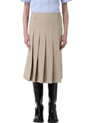 A.p.c. Pleated Midi Skirt - Beige