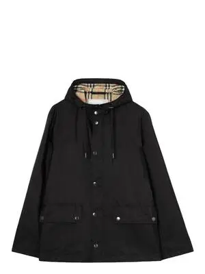 Burberry Nylon Pembrey Hooded Jacket - Black