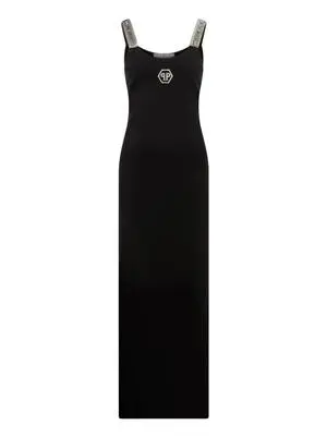Philipp Plein Embellished Maxi Dress - Black