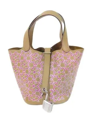 Hermès Micro Picotin Daisy Tote Bag - Brown