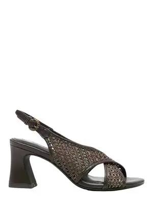 TAMARIS Woven Crossover Sandals - Brown