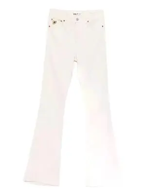 LOIS Logo Patch Flared Trousers - Neutrals