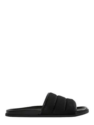 Gucci Padded Gg Canvas Slide Sandal - Black