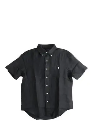 Polo Ralph Lauren Logo-embroidered Button-down Shirt Black