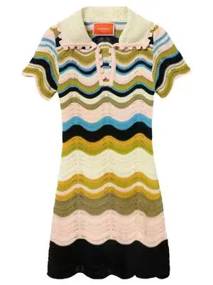 La DoubleJ Chevron Knit Mini Dress - Pink