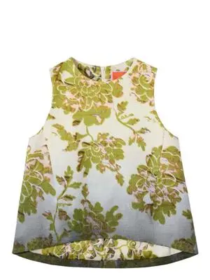 La DoubleJ La Scala Sleeveless Ombré Print Cotton Top Neutrals