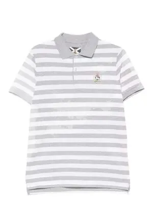 JOHNNY LAMBS Logo-embroidered Polo Shirt - Grey