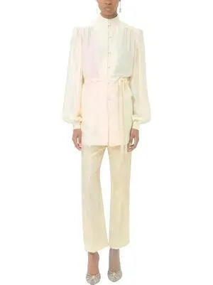 Valentino Garavani Striped Polka Dot Jacquard Pants - Neutrals