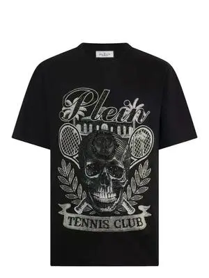 Philipp Plein Round Neck T-shirt Skull Tennis - Black