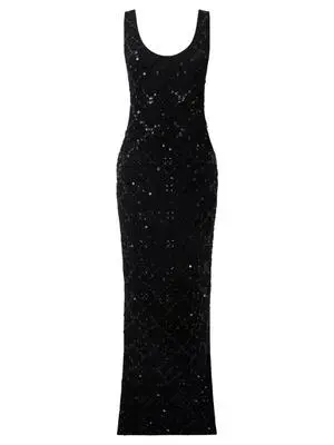 Philipp Plein Embellished Floral Dress - Black