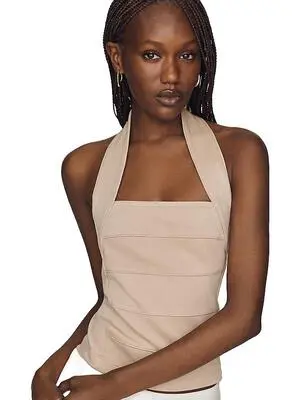 Anthropologie Ponte Bandage Halter Top - Camel