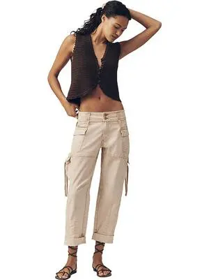 PILCRO Crop Cargo Pants - Apple Cinnamon