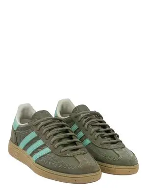 Adidas Handball Spezial Croc-effect Low-top Sneakers - Green