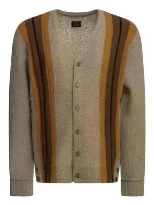 Needles Striped Mohair-blend Sweater - Brown