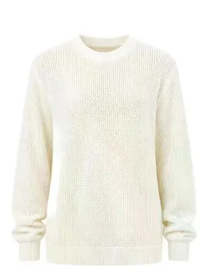 Maison Kitsuné Open-knit Crewneck Sweater - Neutrals