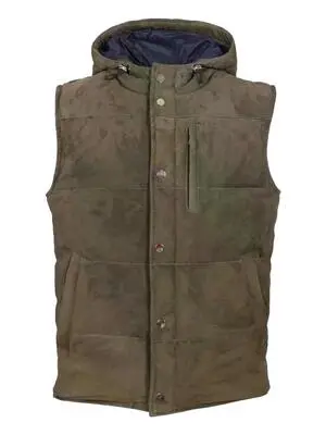 AL DUCA D’AOSTA 1902 Padded Suede Gilet - Brown