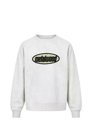 METALWOOD STUDIO Logo-motif Raglan-sleeve Sweater - Grey