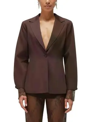 BLUGIRL Lace-trim Blazer - Brown