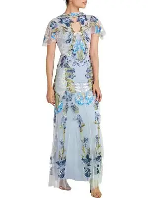 TEMPERLEY LONDON Lucille Embroidered Dress - Blue