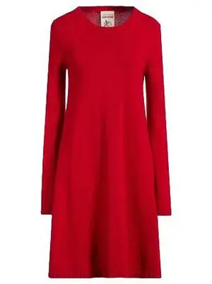 SEMICOUTURE Mini Dress In Virgin Wool And Cashmere - Red