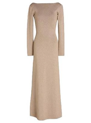 Max Mara MAX MARA Maxi Dress In Sand Viscose Blend Sand
