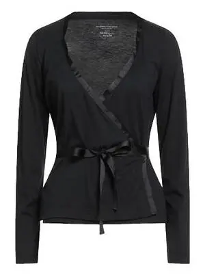 Majestic Filatures Lyocell And Cotton Wrap Top - Black
