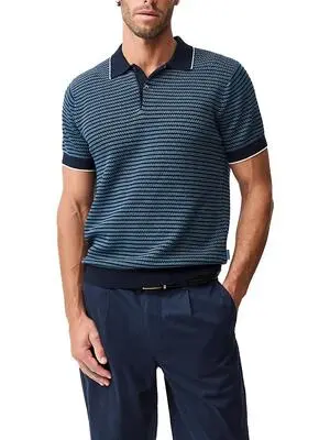 Rodd & Gunn Rodd & Gun Oyster Island Striped Polo - Teal