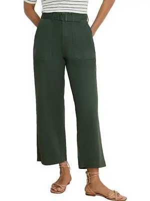 NIC+ZOE Belted Wide Leg Ankle Pants - Palm