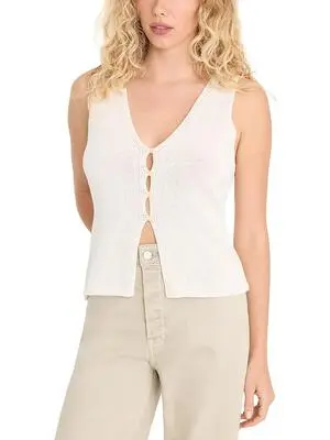 Good American The Knit Vest - White