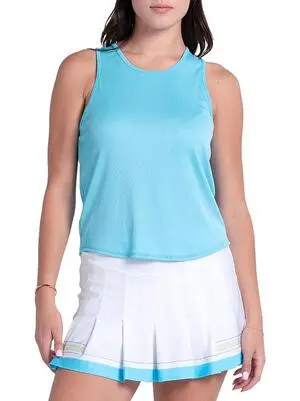 Lucky In Love Court Drip Tank - Blue