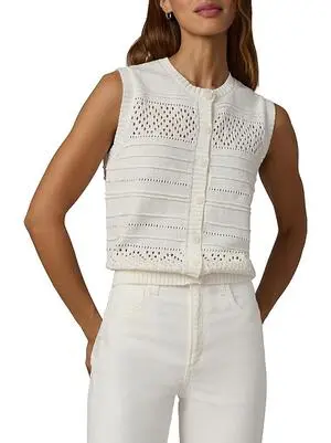 Joe's Jeans The Faye Sweater Vest Cardigan - Ecru