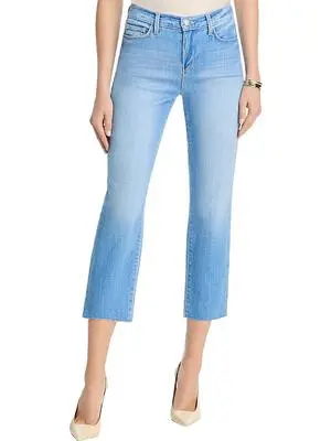 L'Agence Sada High Rise Slim Crop Jeans - Pacific