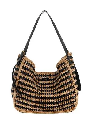 Rag & Bone River Large Crochet Tote - Black Multi