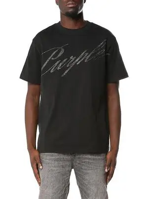 PURPLE BRAND Hwt Jersey Short Sleeve Tee - Black