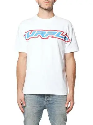 PURPLE BRAND Textured Jersey Short Sleeve Tee - White