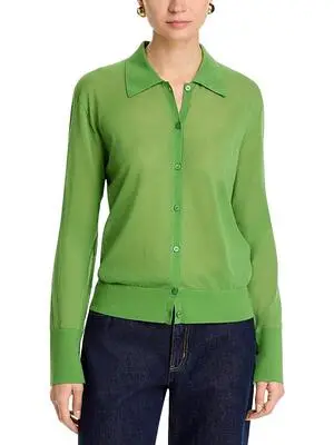 FRAME The Collared Cardi - Peridot