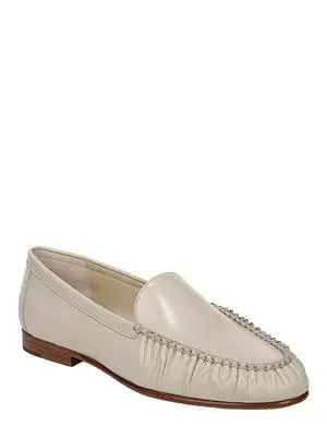 Veronica Beard Prilla Leather Loafers - Limestone