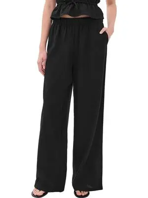 Paige Jude Wide Leg Pants - Black