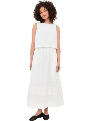Line & Dot Wanderer Crochet Fringe Maxi Dress In Ocean - 72% Off |  Editorialist